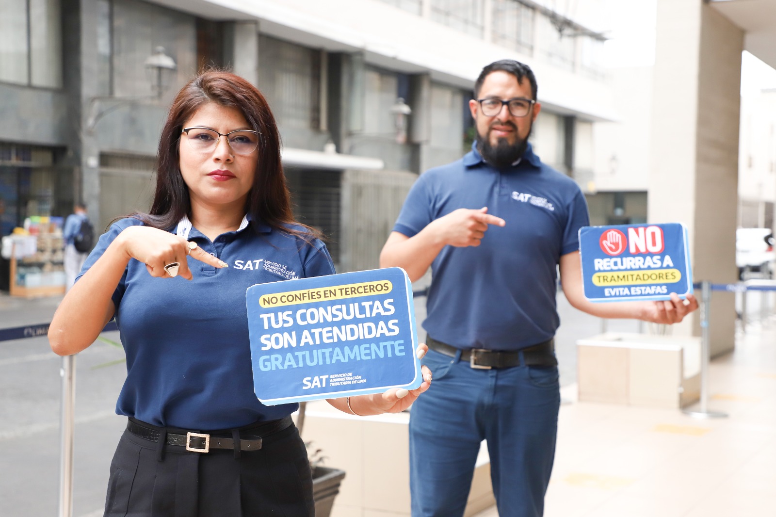 SAT de Lima presenta campaña para prevenir estafas “¡A los tramitadores ...